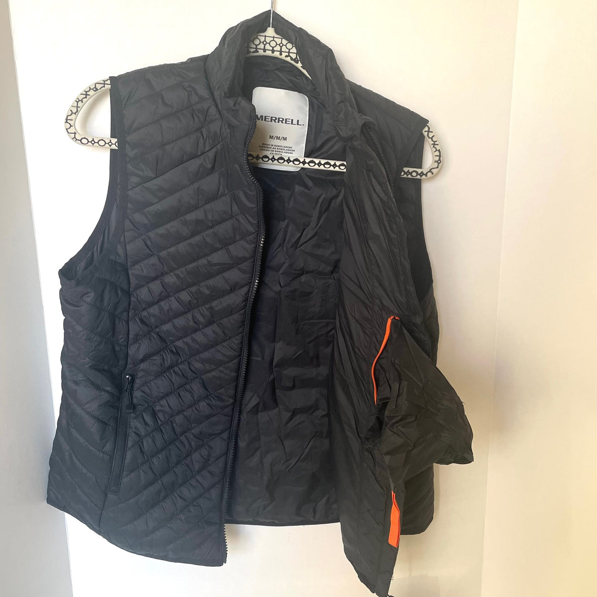 Merrell Consuel Packable Puffer Vest Womens Medium Quilted Mock Neck N ...